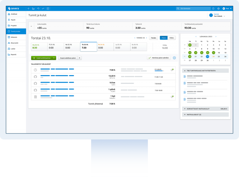 Ominaisuudet - Severa